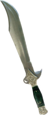 Beauty! Green Pakistan Sword Knife 12" Blade & Vintage Sheath - Sturdy ...