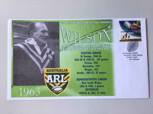 Australia Kangaroos & St George Dragons Rugby League NRL 2003 Envelope ...