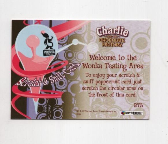 CHARLIE AND THE CHOCOLATE FACTORY SCRATCH & SNIFF PEPPERMINT INSERT ...