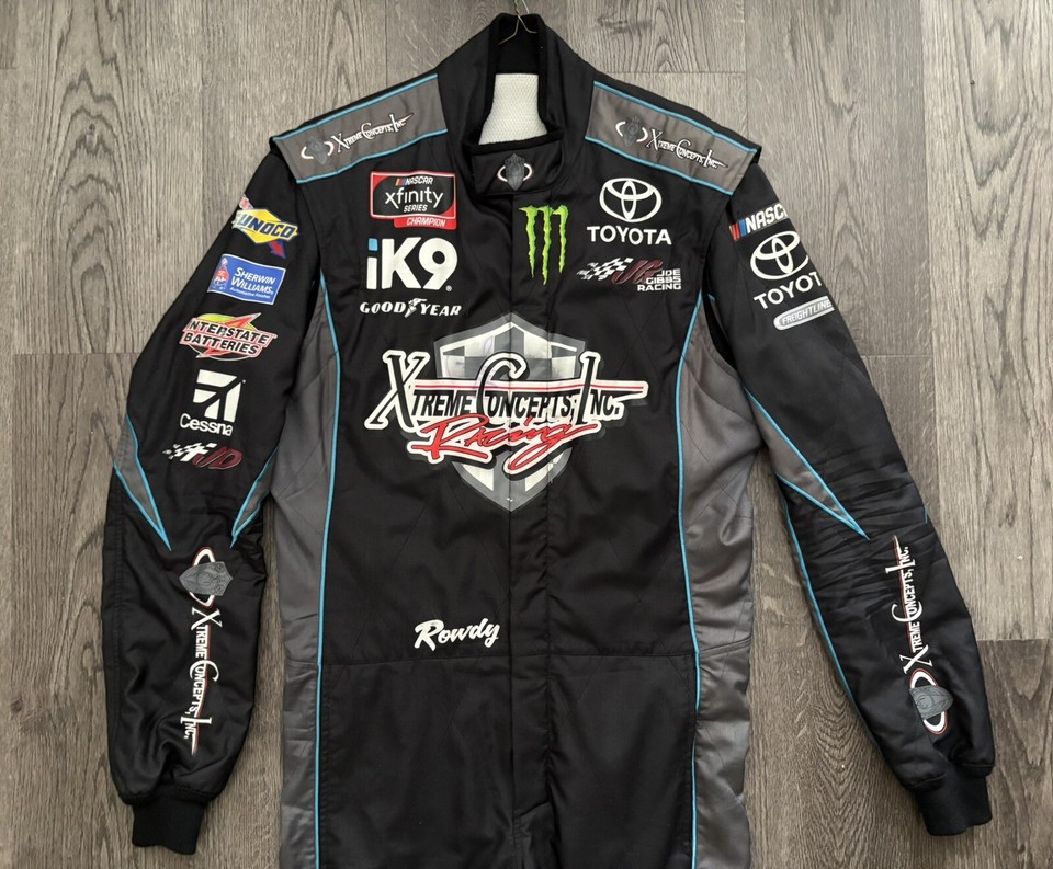 NASCAR Race Used Kyle Busch Race Worn WIN Race Suit w Shoes Adidas ...