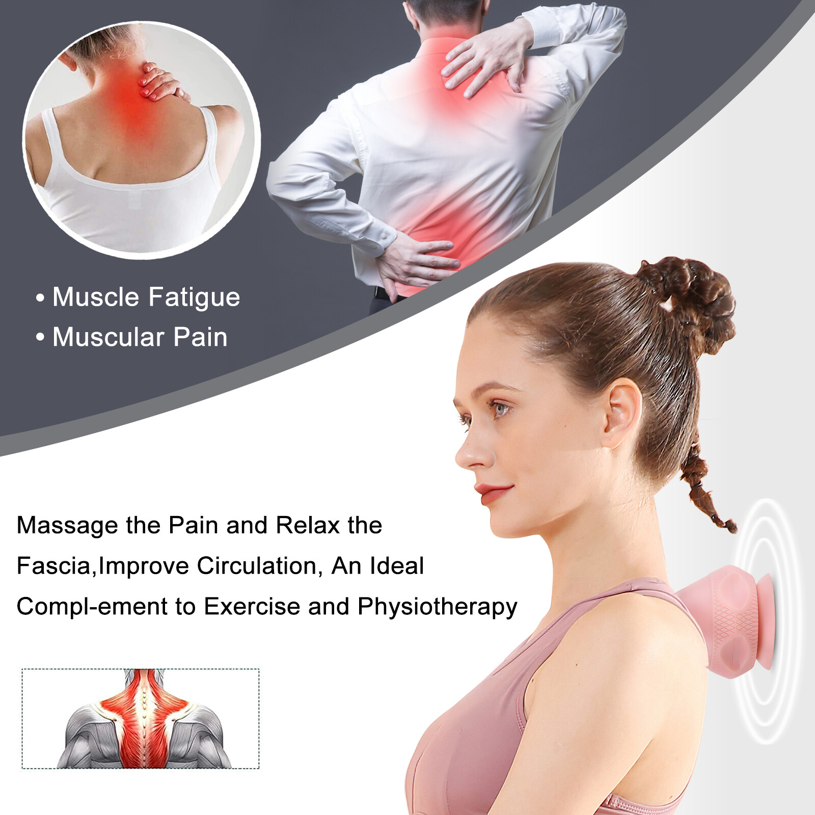 Myofascial Trigger Point Massage Ball Therapy Roller Deep Tissue Hand