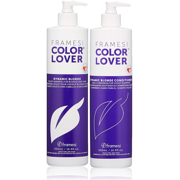 **NEW** Framesi Color Lover Dynamic Blonde Violet Shampoo & Conditioner ...