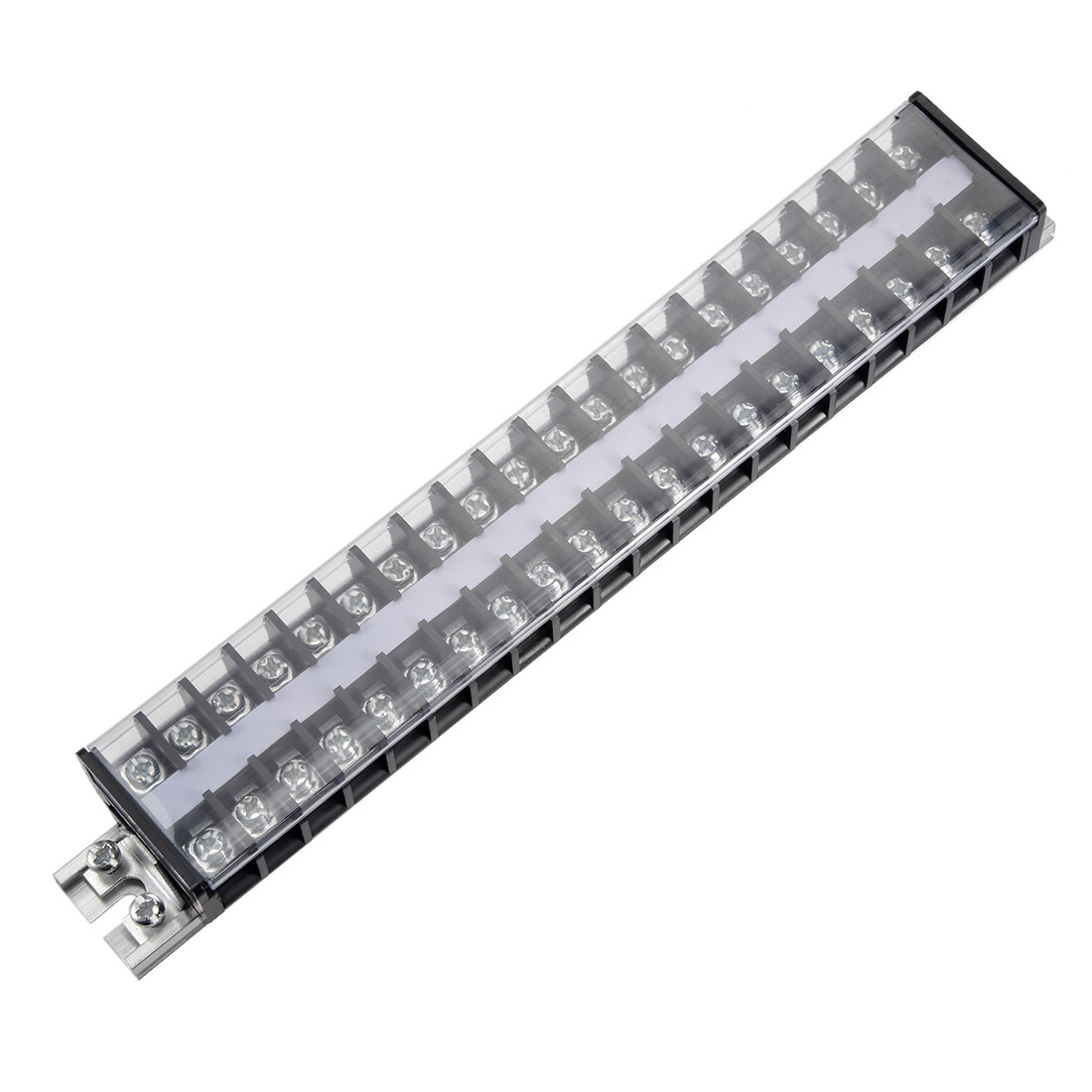Barrier Terminal Strip Block 660V 20A Dual Rows 20P Rail Base Screw ...