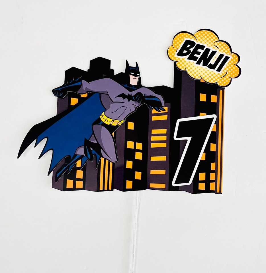 Personalized Batman Themed Cake Topper | eBay