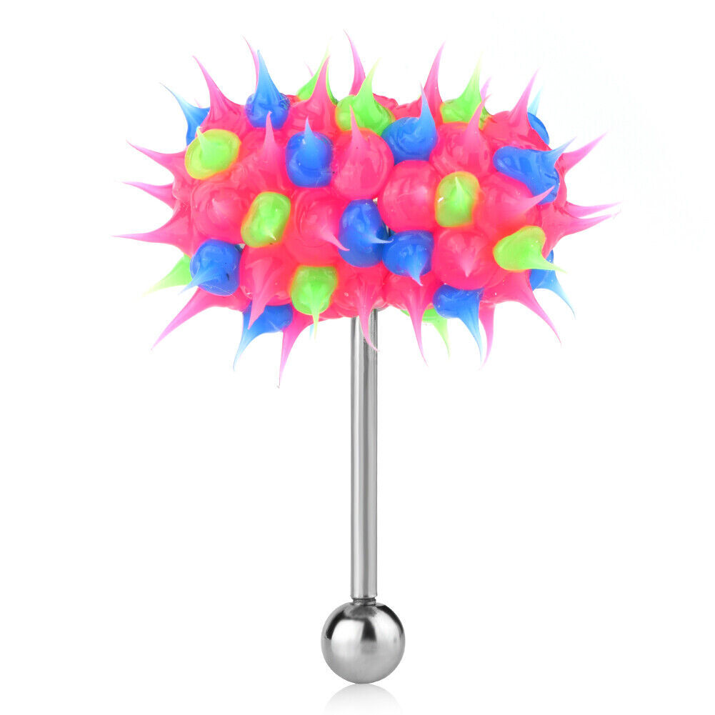 Vibrating Tongue Ring Stud Barbell Stainless Steel Body Piercing ...