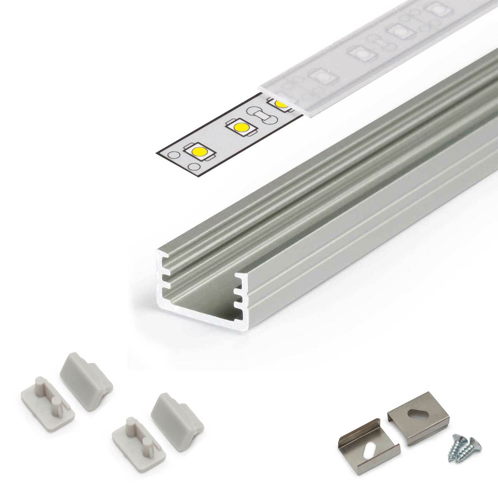LED Aluprofil 1m 2m LED Alu Schiene Licht Leiste Led Streifen ...