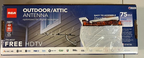 RCA Mini Yagi Outdoor HDTV UHF/VHS Antenna with coaxial cable. Exc ...