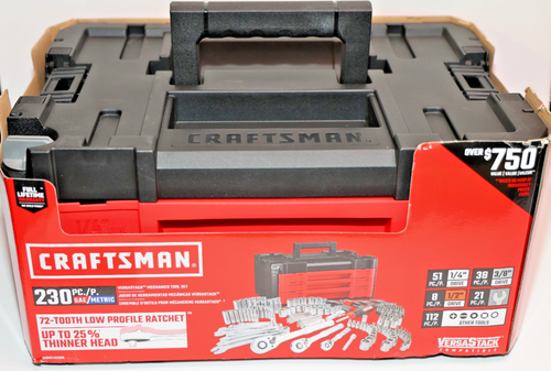 CRAFTSMAN Versastack Mechanics Tool Set 1/4 in 3/8 in & 1/2 in Drive ...