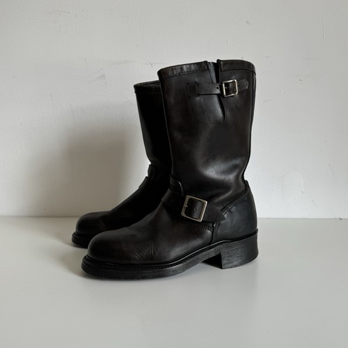 80s Sears vintage engineer leather biker motorcycle biker steel toe ...