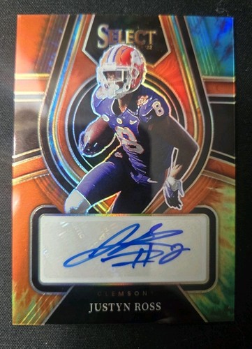 2022 Select Draft Picks Rookie Signatures Tie-Dye Prizm /25 Justyn Ross ...