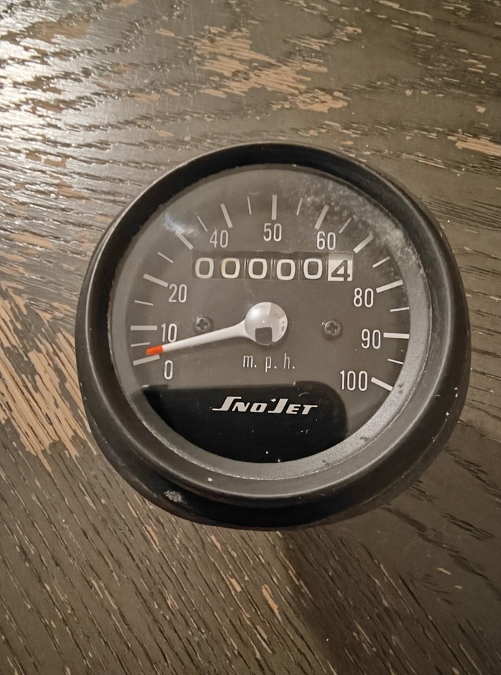 Vintage 1970's Sno Jet Snowmobile Speedometer 0 Miles | eBay