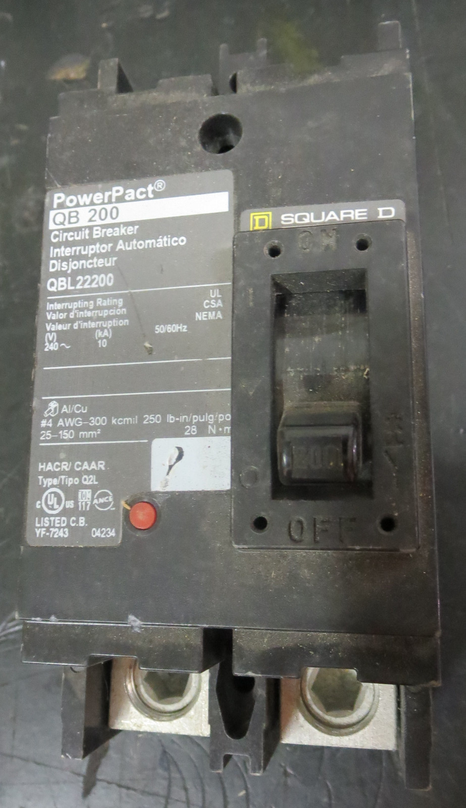 Square D PowerPact QB 200 Circuit Breaker QBL22200 200 Amp 2 Pole | eBay