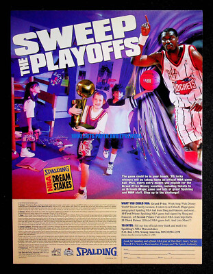 Spalding Basketballs NBA Dream Stakes 1996 Trade Print Magazine Ad ...