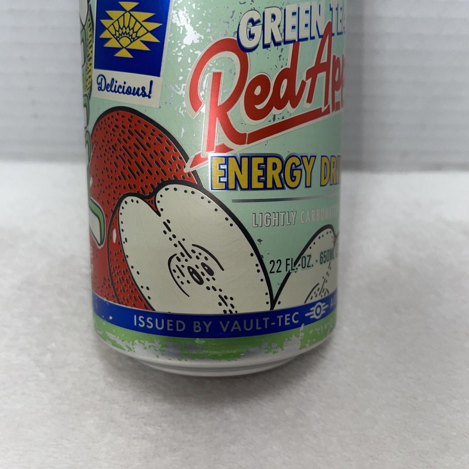 AriZona x Fallout Green Tea Energy Drink Red Apple Flavor 22 fl oz ...