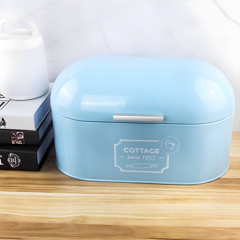 Tabletop Bread Bin Kitchen Food Loaf Storage Container Organiser Cover ...