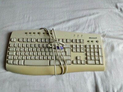 Genuine Vintage Microsoft RT9443 X08-01221 Internet Keyboard with 10 ...