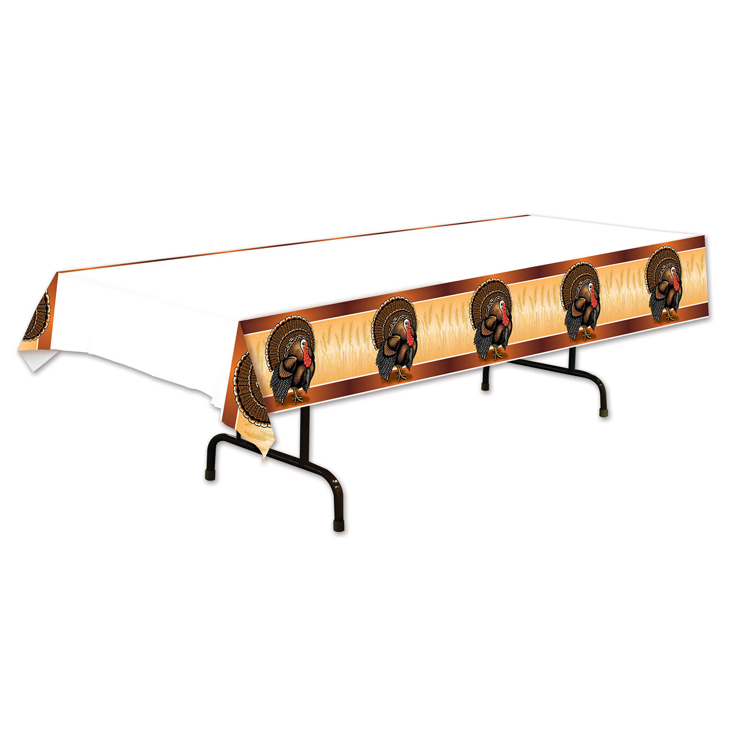 FALL TURKEY Thanksgiving TABLE COVER Plastic 54" x 108" | eBay