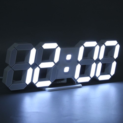 3D LED Wall Clock Brightness Innovative 3D Table Wall Clocks Decors ...