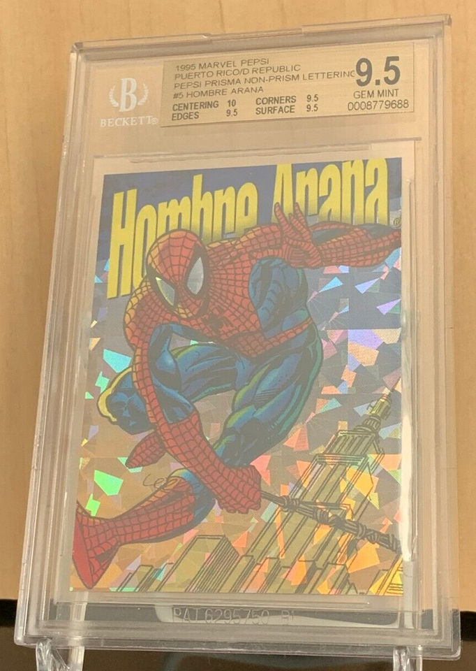 1995 Marvel Pepsi Mexico Prismatic 💎 SPIDER-MAN 💎 BGS 9.5 💎 POP 1 (None ...