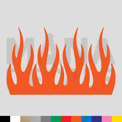 Flames Vinyl Die Cut Decal Sticker - Fire Hot Heat Torch | eBay