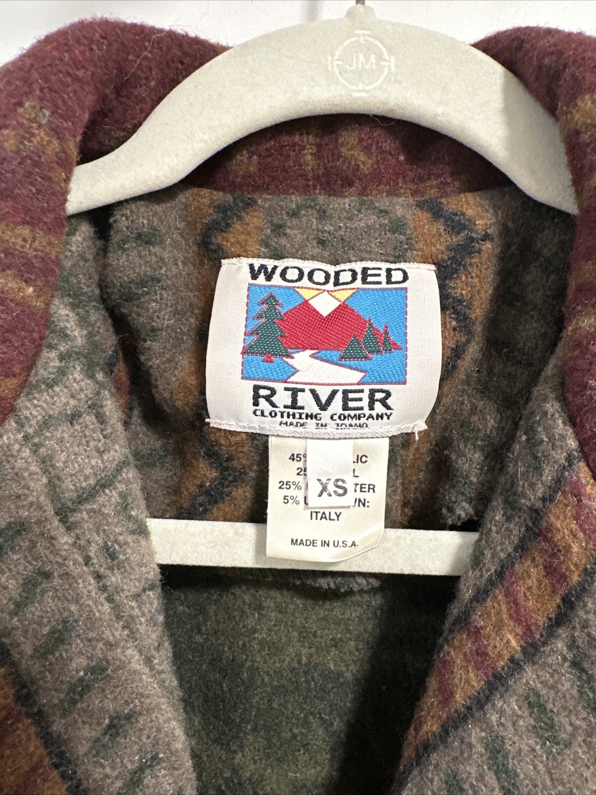 VTG Wooded River Women’s Trench Coat Outdoor Blanket Duster SEE ...