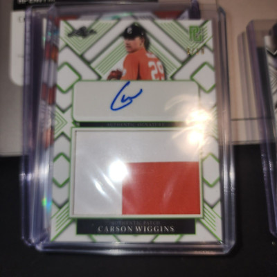 2023 LEAF PERFECT GAME GRN DIAMOND PA-CW1 CARSON WIGGINS RC AUTO PATCH ...