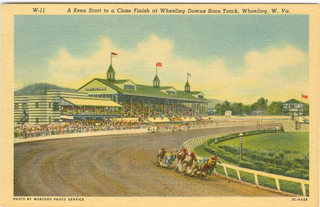 Wheeling WV The Turn to the Finish,Wheeling Downs Race Track | eBay
