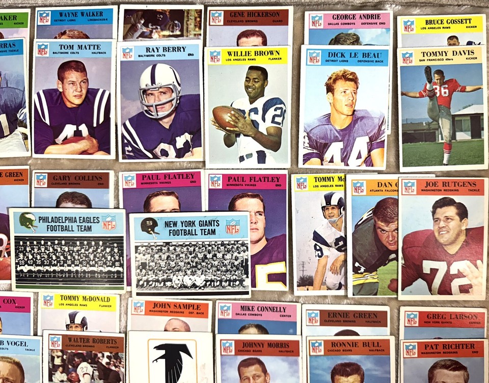 Vintage Lot of (52) 1966 Assorted Philadelphia Football Cards | eBay