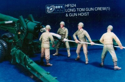 Hobby Fan 1/35 HF-524 WWII US Long Tom Gun Crews (1) & Gun Hoist - 4 ...