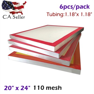 6pcs 50 x 60cm Aluminum Silk Screen Frame T Shirt Printing with 43T ...