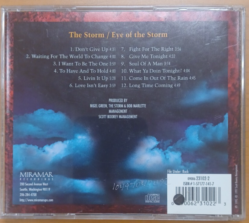 The Storm Eye Of The Storm CD Kevin Chalfant Journey Miramar 1995 The VU 707 OOP | eBay