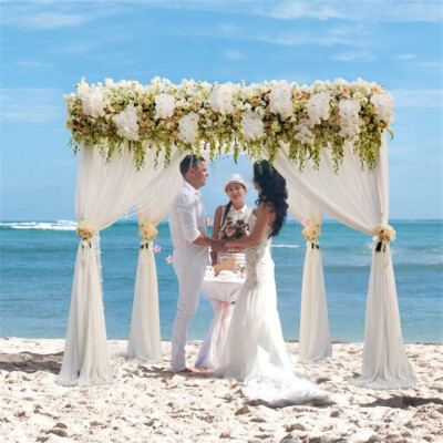 Heavy Duty Wedding Backdrop Stand Kit Canopies Frame Adjustable Party ...