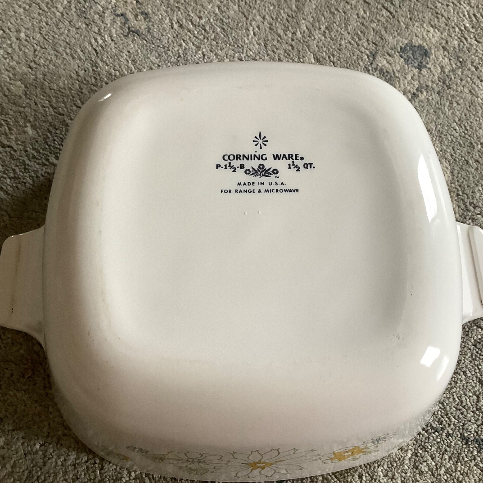 Vintage Corning Ware Floral Bouquet Daisy 1 1/2 Qt A-1 1/2 B Casserole ...