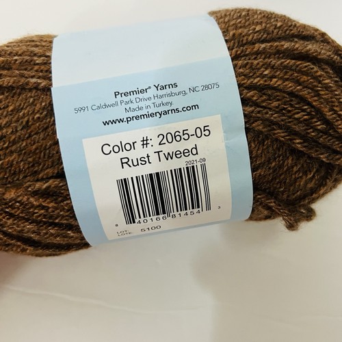 Premier Just Yarn#2065-05 Rust Tweed Size 4 Medium Worsted Weight Lot ...