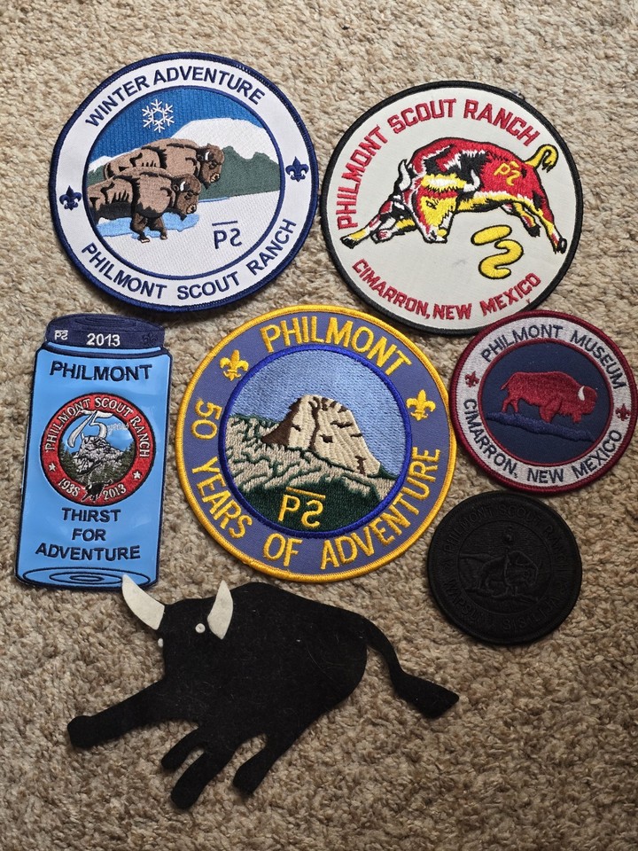 PHILMONT SCOUT RANCH JACKET PATCHES, RARE Winter AD & Blacked Out Patch-SALE!! | eBay