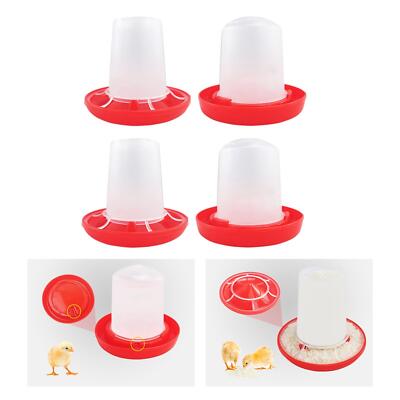 Plastic Automatic Blanking Bucket Chook Hen Quail Chicken Feeder Food ...