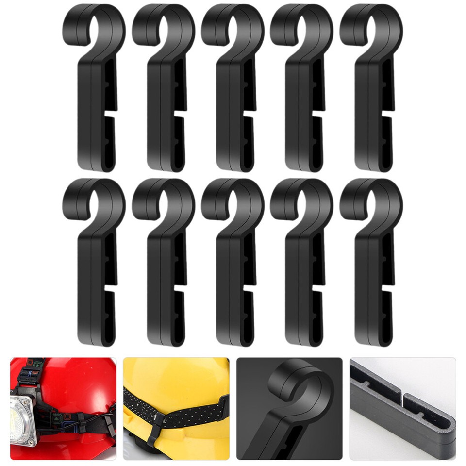10 Pcs Headlight Buckle Man Safety Helmet Hard Hat Headlamp Clips | eBay