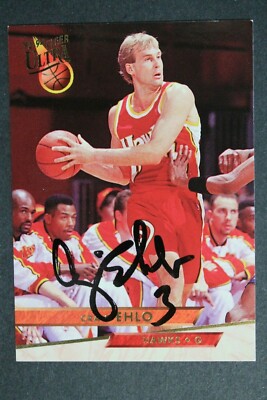 Craig Ehlo Hawks Signed 1993-1994 Fleer #202 Autographed Basketball ...