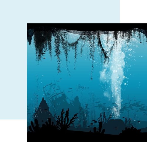 Underwater Caves 12x12 Scrapbook Paper - Style #3 - 5 Sheets | eBay