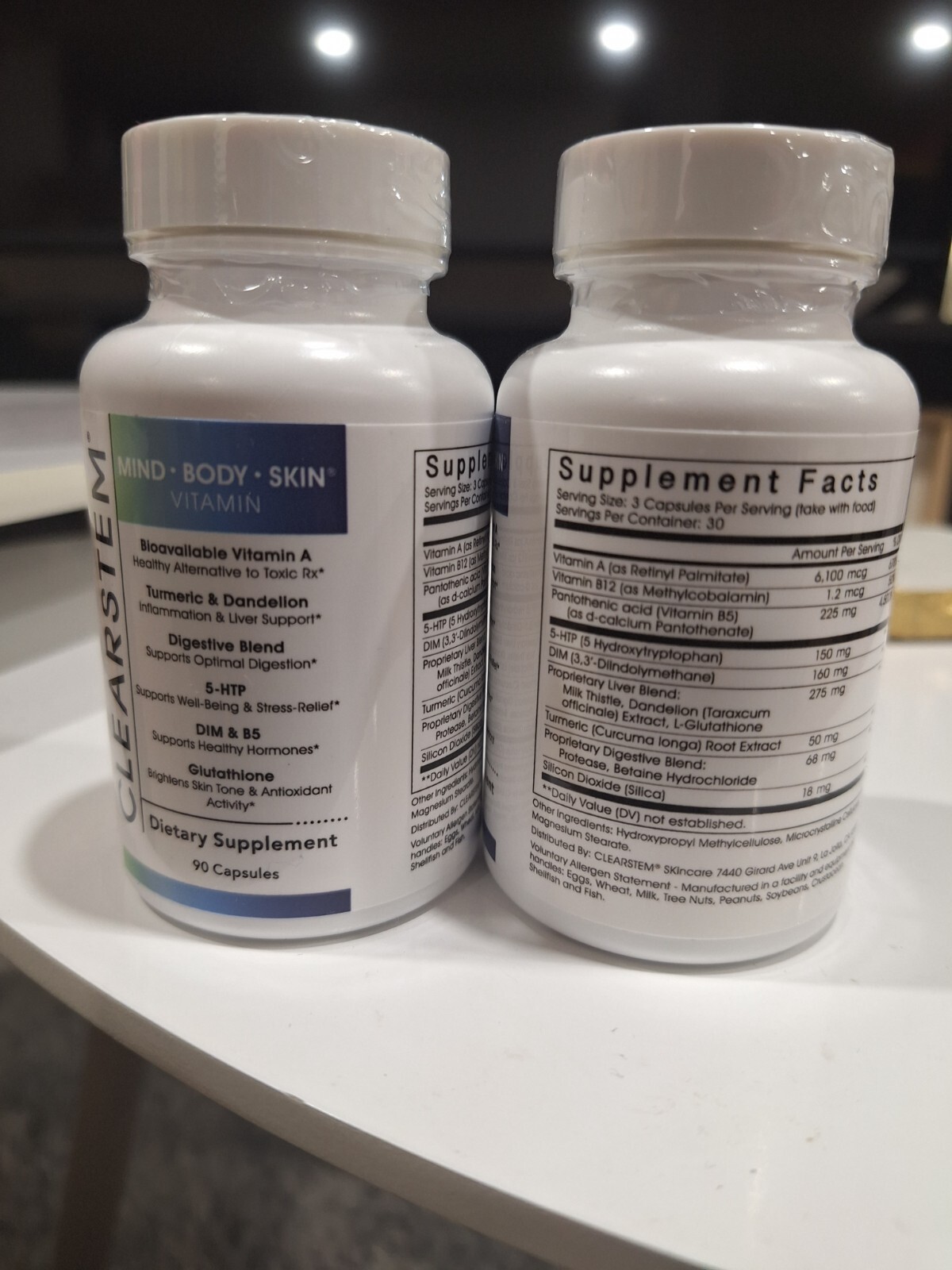 Clearstem(age+acne) Mind.body.skin Vitamin ( 2-PACK ) 180 capsules ...