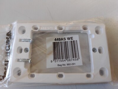 (6 PIECES) CLIPSAL SINGLE GANG DEEP MOUNTING FLANGE 10mm Depth, White ...