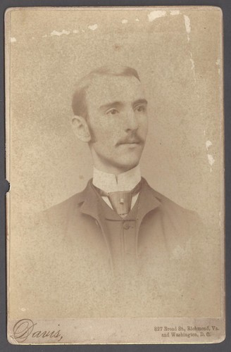 ANTIQUE CABINET CARD PHOTO Well Dressed Man Writing on Back Dr. Edward ...