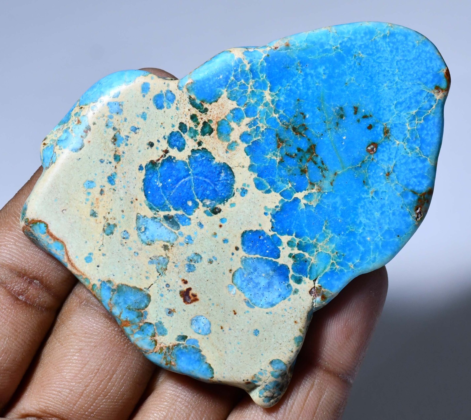 Natural Blue Ridge Turquoise 200.5 Ct Polished Slab Untreated Certified ...