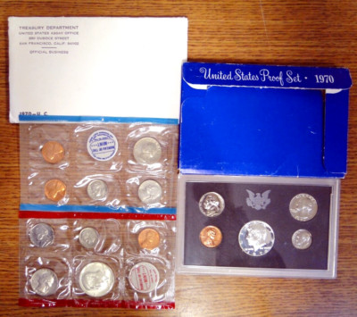1970 UNITED STATE MINT PROOF SET & UNCIRCULATED COIN SET | eBay