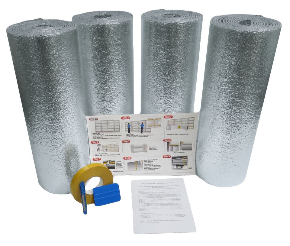 NASA Tech Reflective Foam Core Garage Double Door Insulation Kit 16L x ...