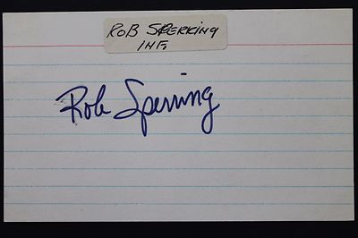ROB SPERRING Chicago Cubs Astros Autographed 3x5 Signed Index Card 16H ...