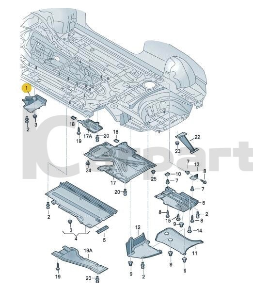 Audi 8K0825201E Genuine OEM Factory Original Front Shield for sale ...