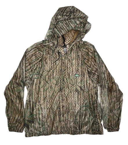 Vintage Realtree Bug Tamer Jacket XXL Camo Mesh Net Hood Zip Shannons ...