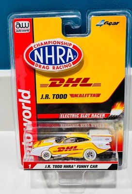 Auto World 4 Gear DHL J.R. Todd NHRA Funny Drag Racing Slot Car Aurora ...