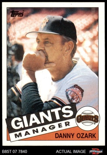 1985 Topps #365 Danny Ozark Giants MANAGER 7 - NM | eBay